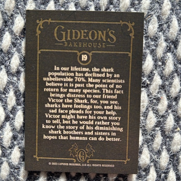 Disney | Toys | Gideons Bakehouse Trading Card Victor | Poshmark